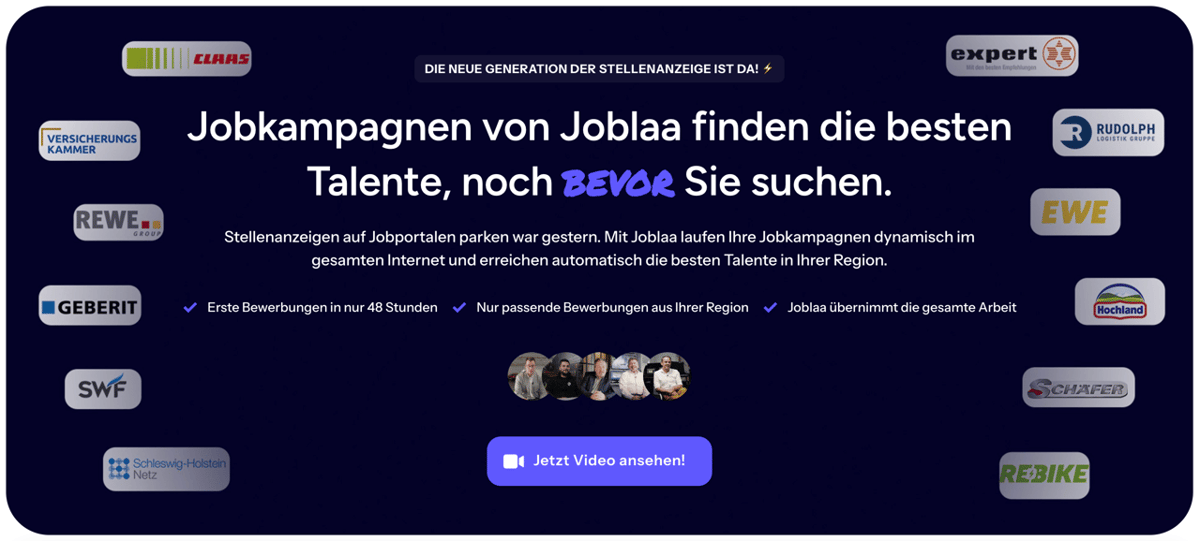 Jobkampagnen von Joblaa finden die besten Talente, noch bevor Sie suchen.