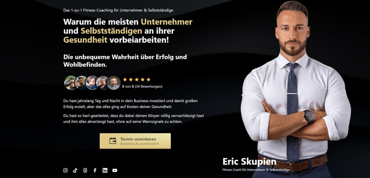 Fitness Coaching für Unternehmer und Selbstständige