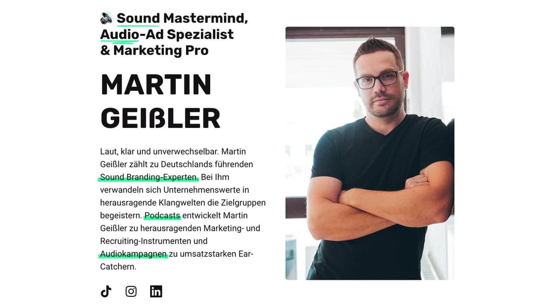 Martin Geißler: Sound Mastermind, Audio-Ad Spezialist & Marketing Pro