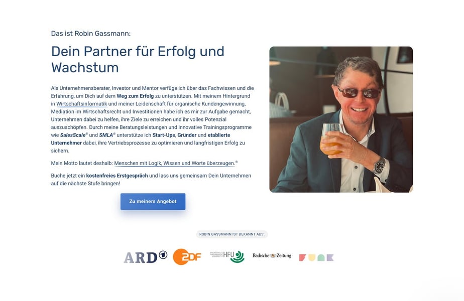Robin Gassmann - Unternehmensberatung, Mediation und Angel Investments