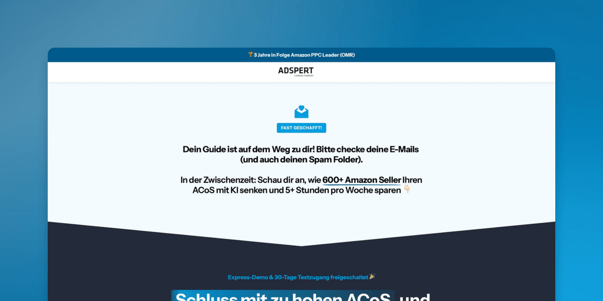 Adspert - Prime Day Guide - Danke