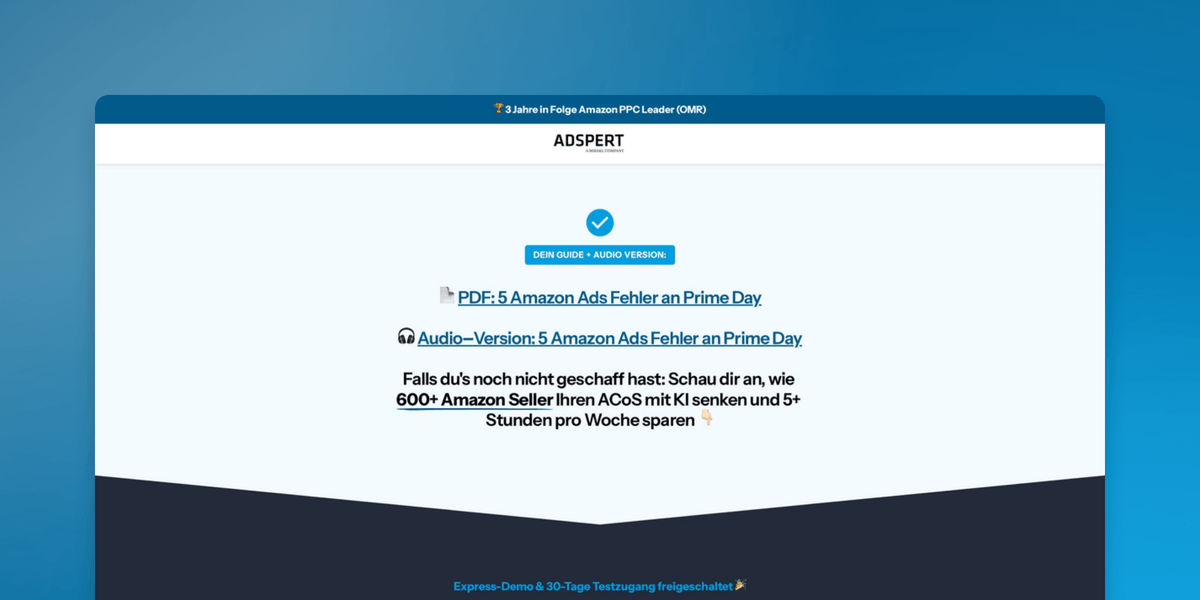 Adspert - Prime Day Guide - Content