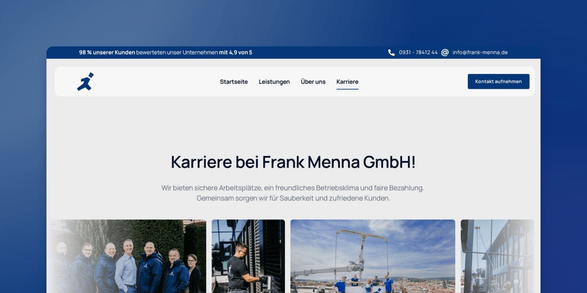 Jobs bei uns – Jetzt in der Reinigung durchstarten in Würzburg