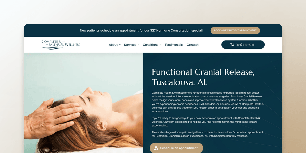 Functional Cranial Release - Tuscaloosa AL | Complete Health & Wellness