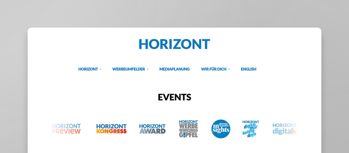 HORIZONT Mediadaten – Events