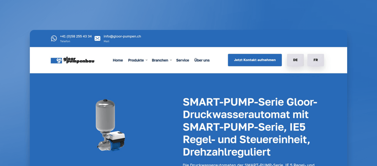 SMART-PUMP-Serie Gloor-Druckwasserautomat | Gloor Pumpenbau AG