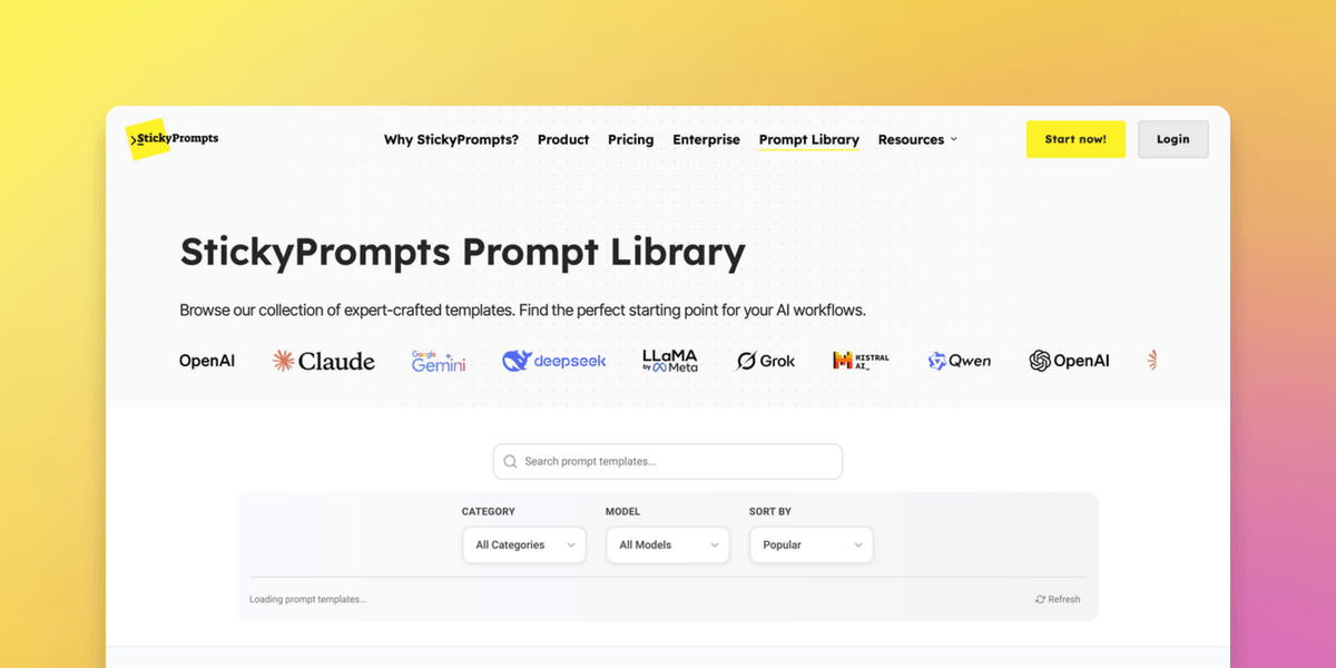 Prompt Library | StickyPrompts