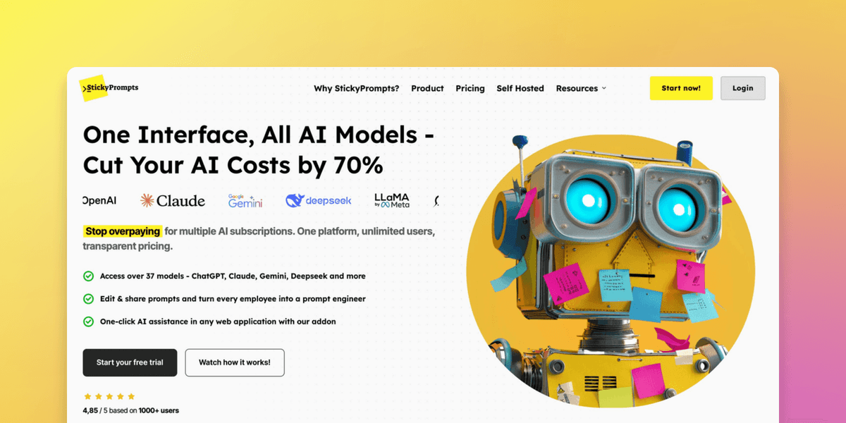 Sticky Prompts: AI Chat, All Models & Prompt Collaboration | StickyPrompts