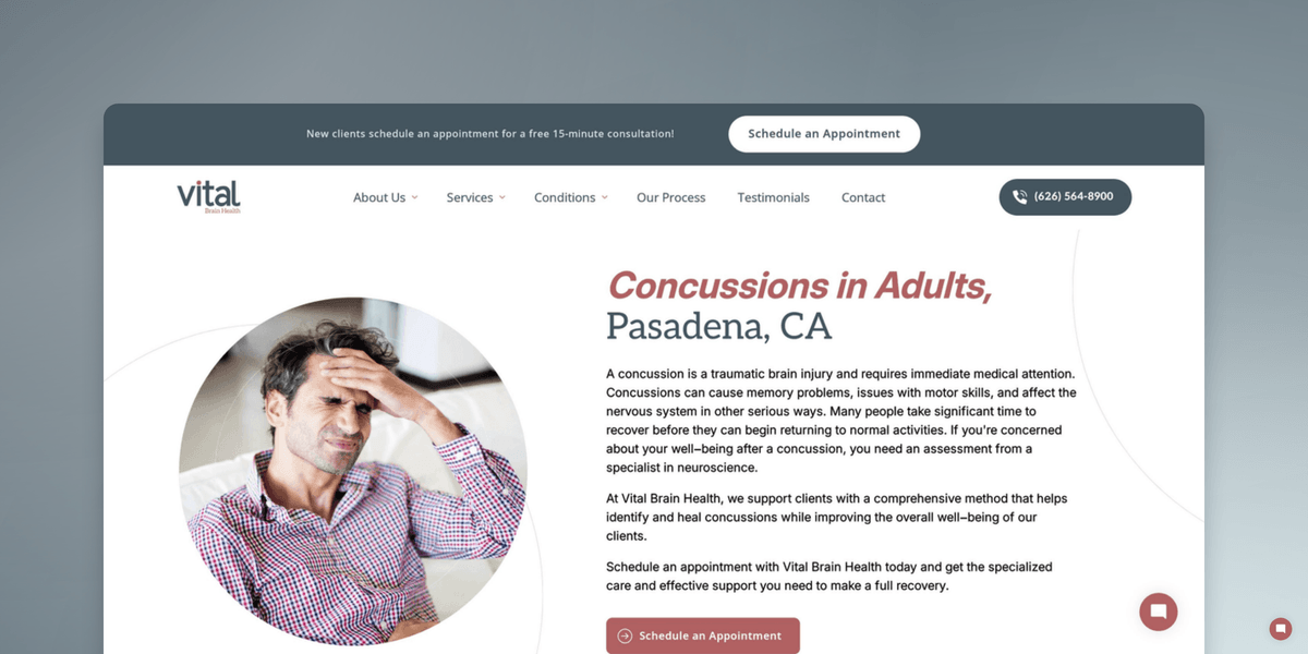 Concussions in Adults, Pasadena, CA | Vital Brain Health