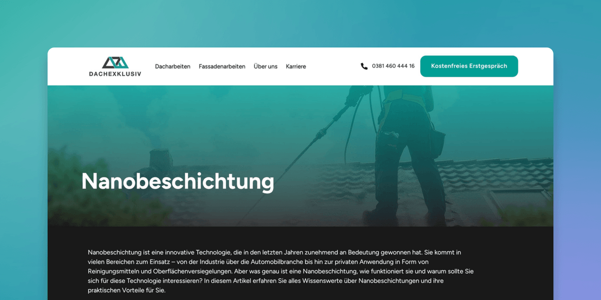 Nanobeschichtung Erklärt | DachExklusiv