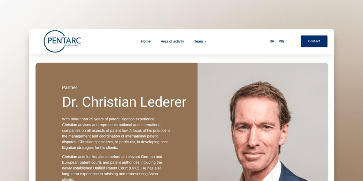 Dr. Christian Lederer - PENTARC Partner
