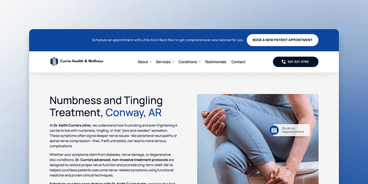 Numbness and Tingling Treatment in Conway, AR | Currie Health & Wellness