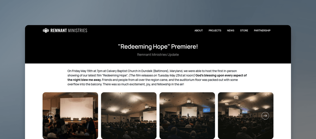 Redeeming Hope Premiere: A Night of Revival & Joy