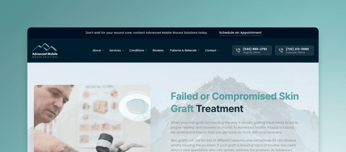 Failed Skin Grafts Treatment | Advanced Mobile Wound Care