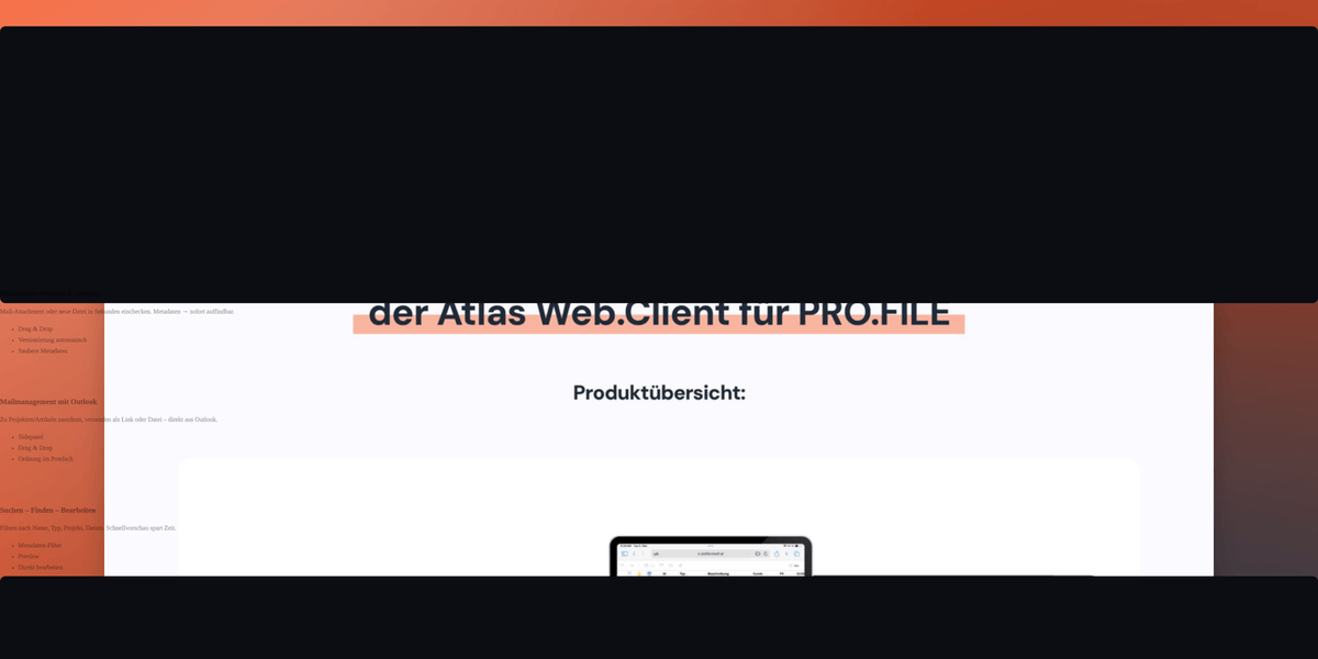 Atlas Web.Client für PRO.FILE