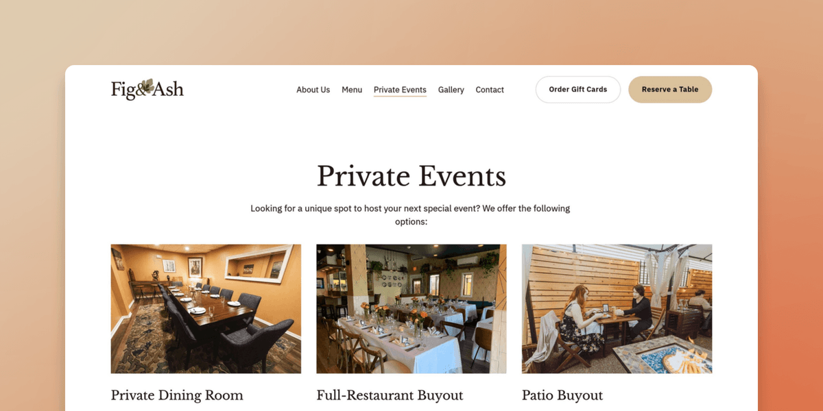 Private Events