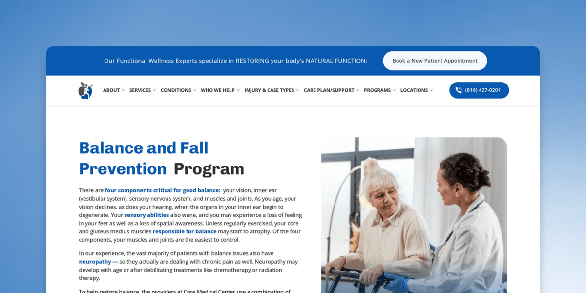 Balance & Fall Prevention Program in Greater Kansas City MO