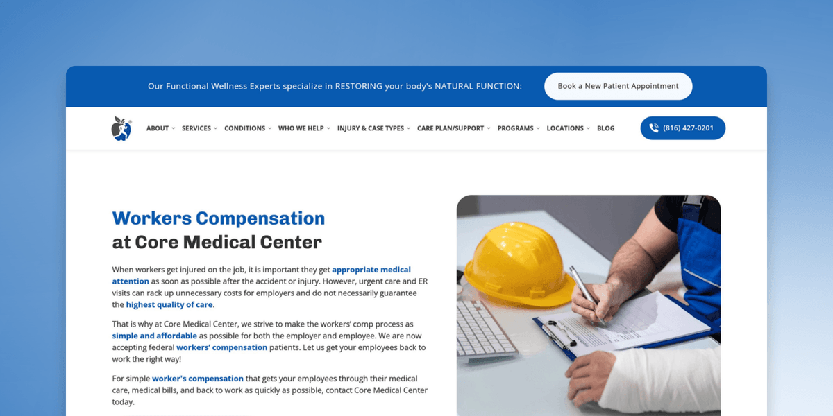 Workers Compensation in Missouri | Core Medical Center