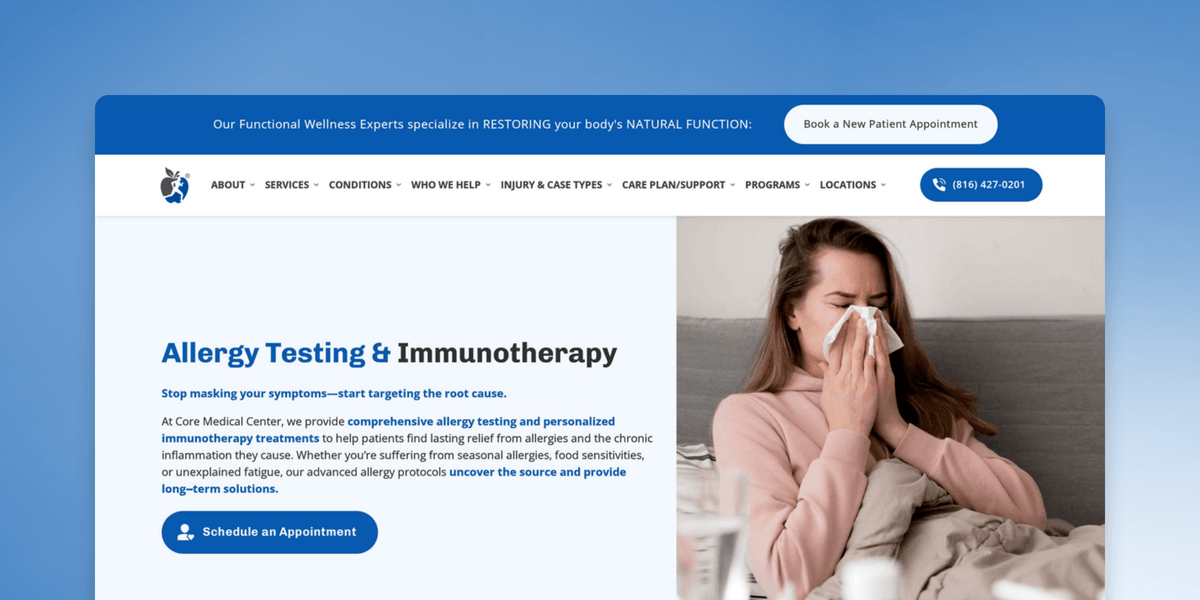 Allergy Testing & Immunotherapy in Greater Kansas City | Core Medical ...