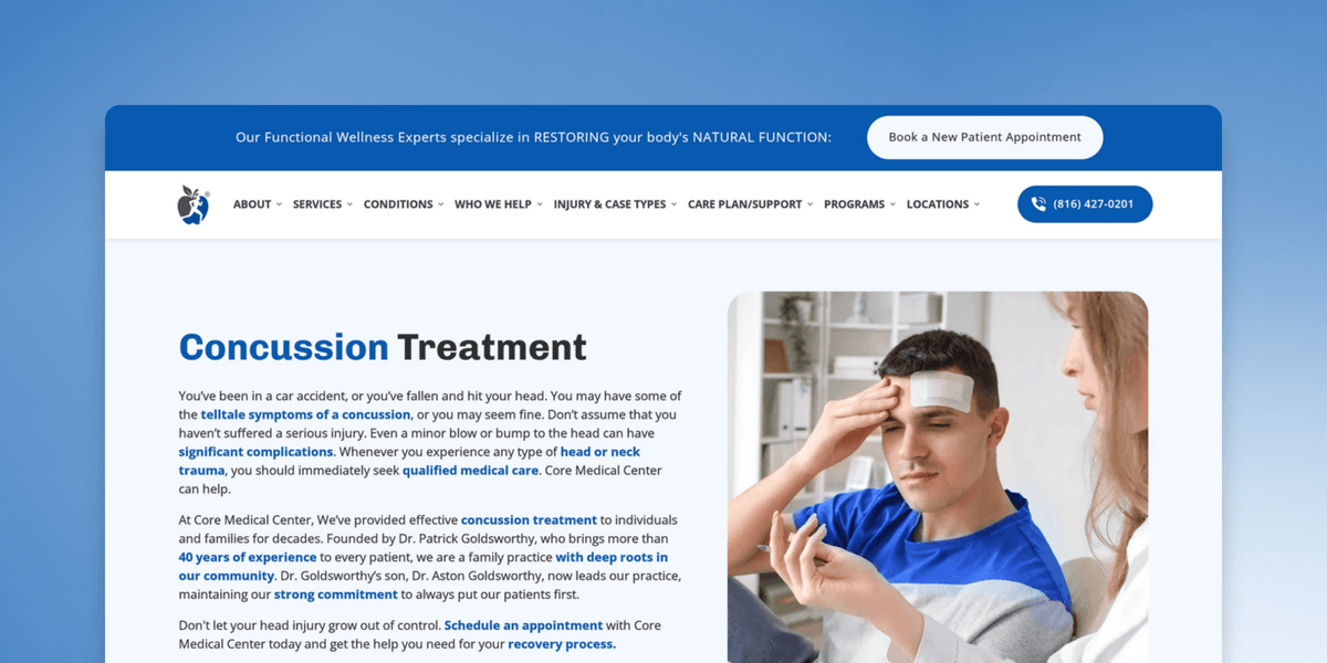 Concussion Treatment Doctor in Greater Kansas City MO