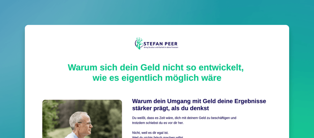 Vermögenstyp Test: Stefan Peer - Finanzberater für Frauen 40+