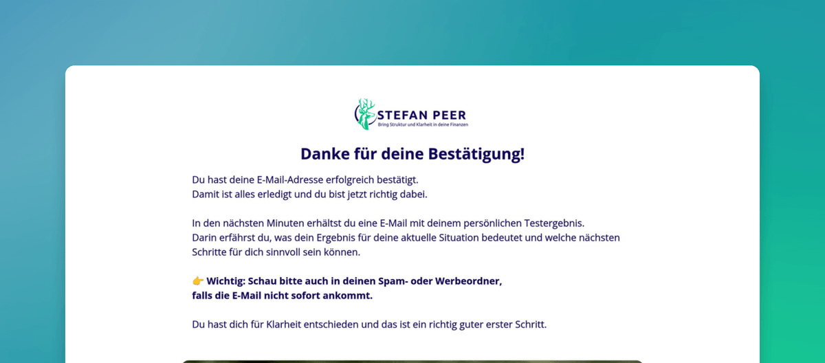 Double -Opt-In Bestätigung: Stefan Peer - Unabhängiger ...