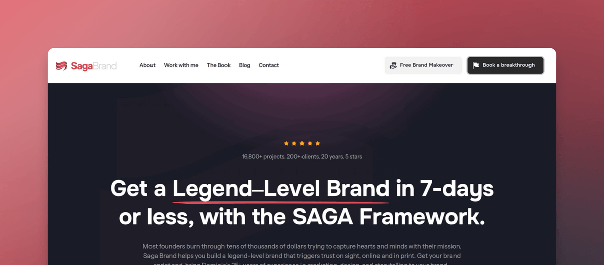 Saga Brand: Get a Legend-Level Brand