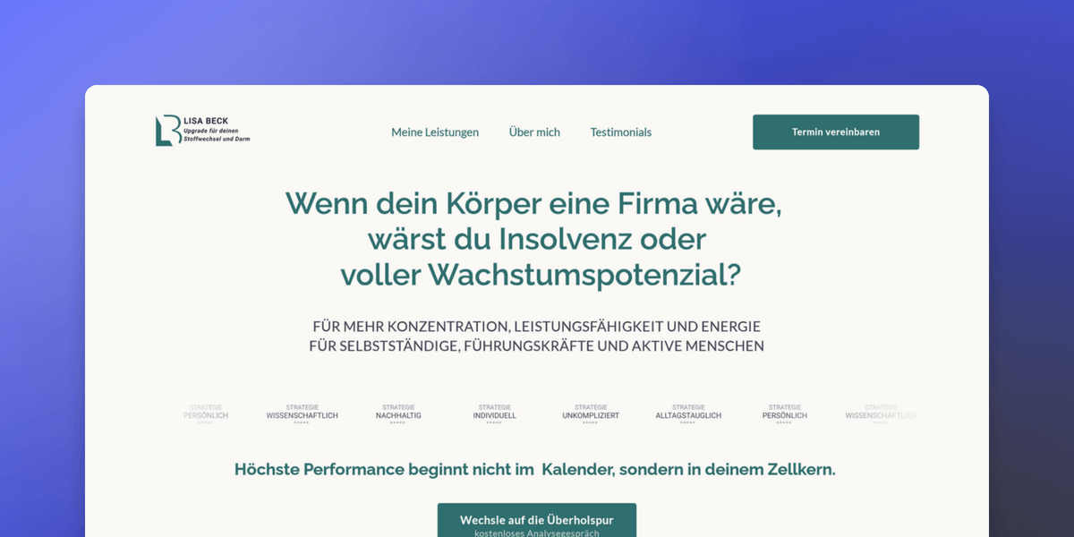 Startseite | Lisa Beck Ernährungsberatung