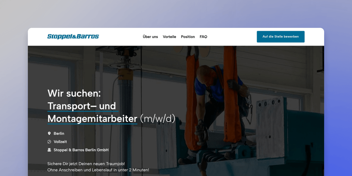 Karriere - Stoppel & Barros Berlin GmbH