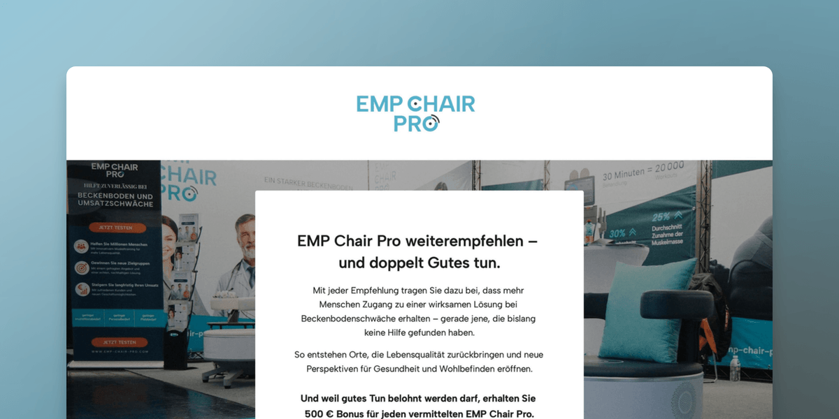 EMP Chair Pro – Partnerprogramm