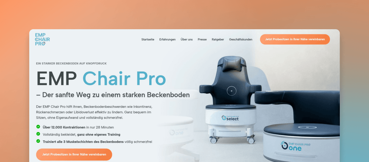 EMP Chair Pro – Beckenbodenstuhl mit Magnetfeldtechnologie